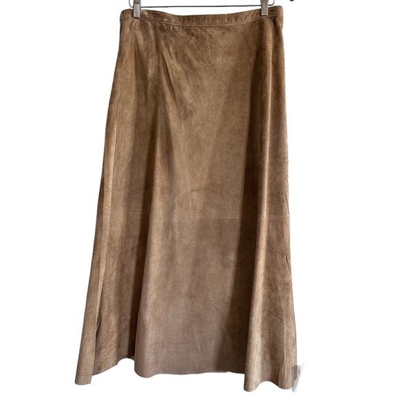 Chico's | Skirts | Chicos Suede Tan Maxi Aline Skirt | Poshmark